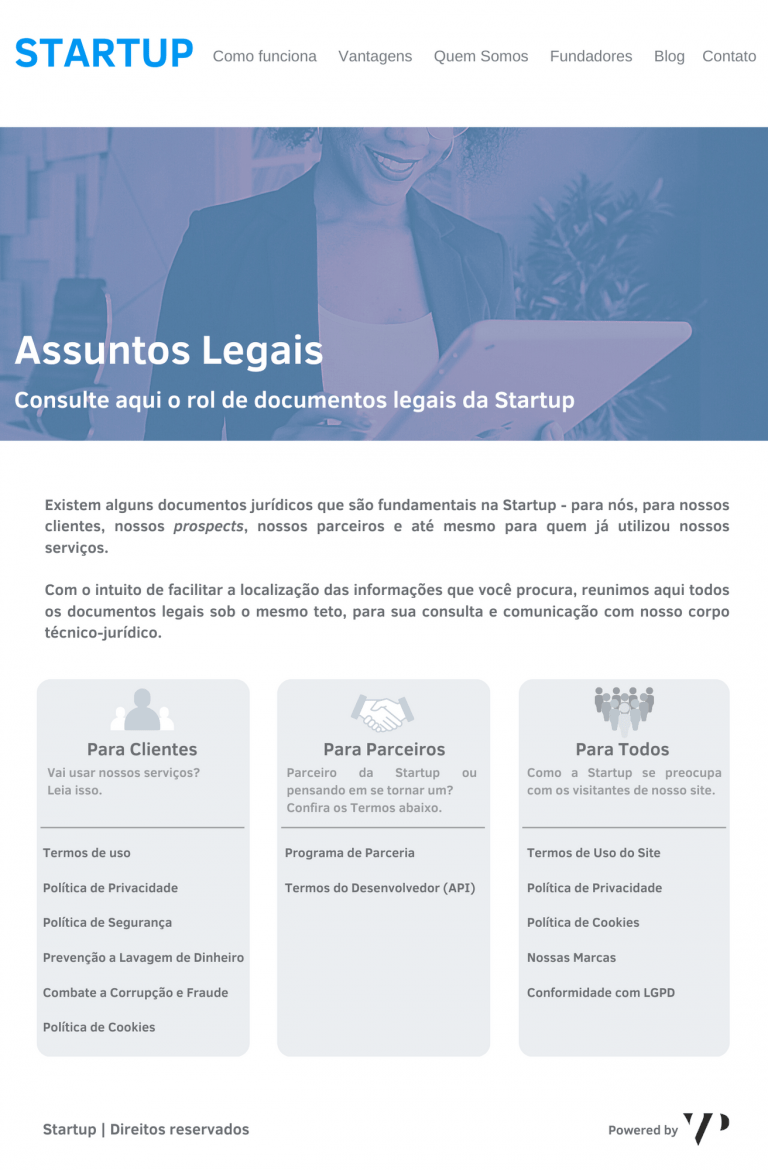 legal page como diferencial comercial perante seus clientes